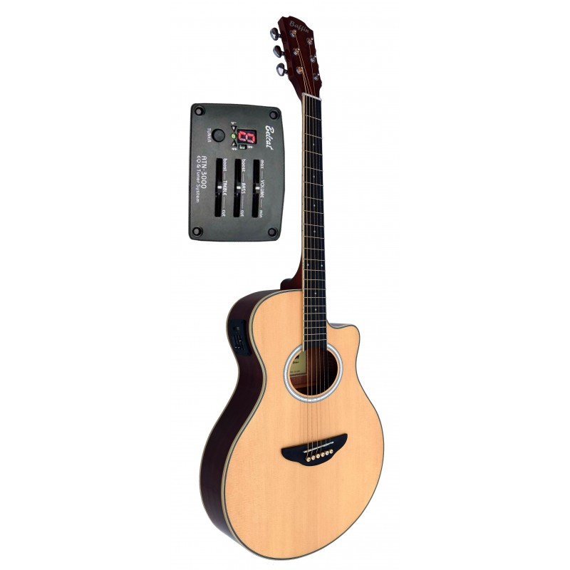 C331.646NMEQ Guitarra Electroacustica Mini Jumbo tipo APX de Sapeli ...